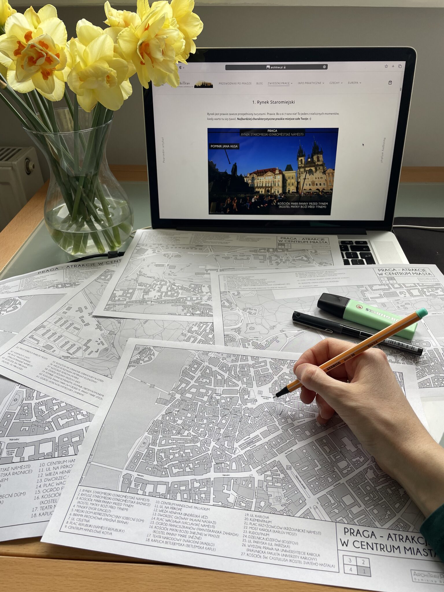 Mapa Pragi do samodzielnego planowania tras - ArchiTrav.pl